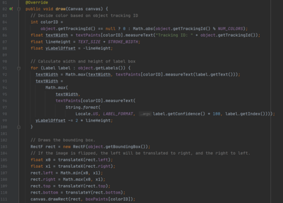 Object Identification uses for the VIA VAB-950 in Android
