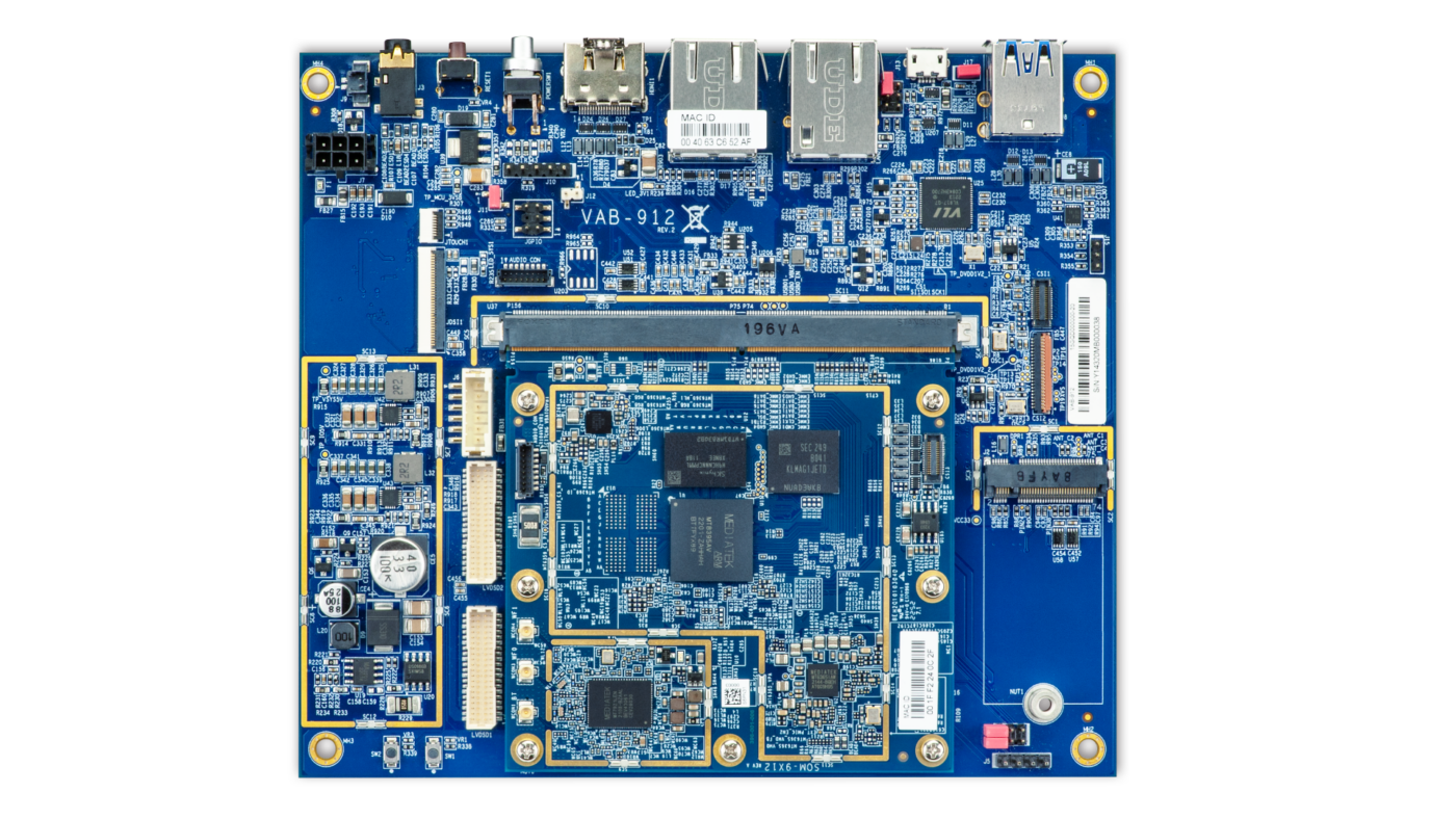VIA SOM-7000 Module featuring MediaTek Genio 1200 SOC