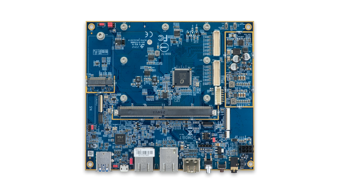 VIA SOM-7000 Module featuring MediaTek Genio 1200 SOC